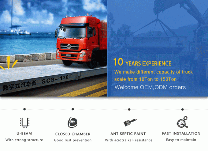 3x18m SCS-100T heavy duty electronic vehicle weighing bridge with system