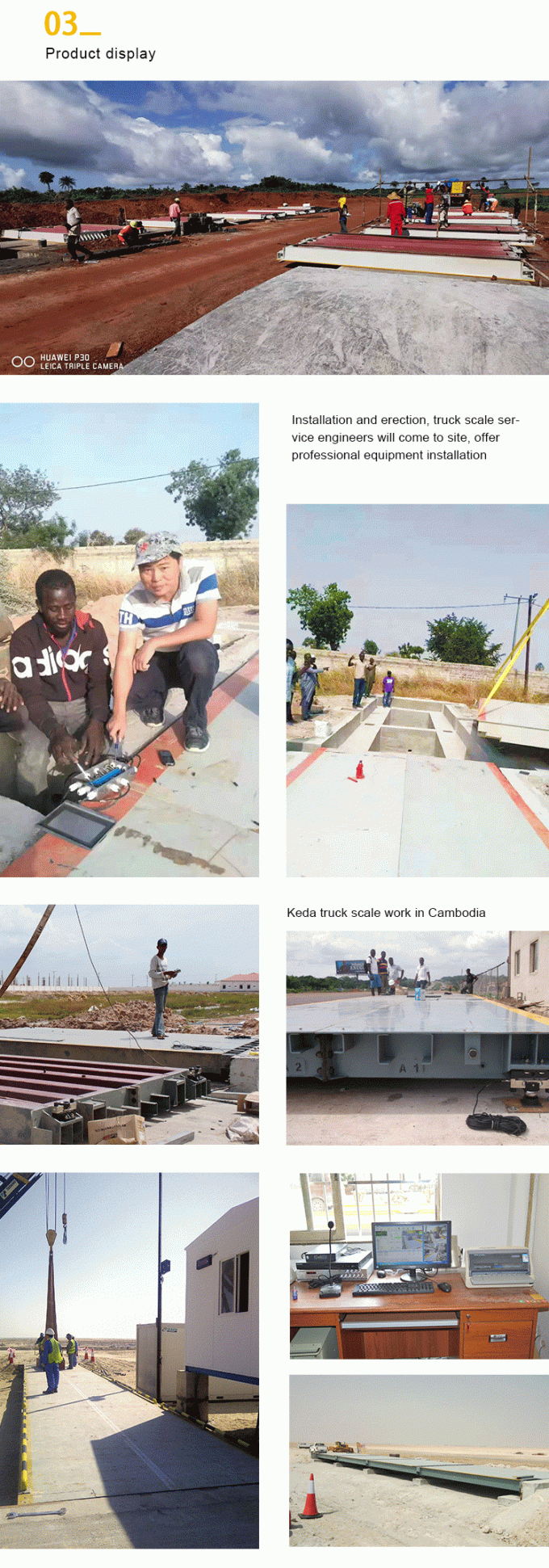 3x18m SCS-100T heavy duty electronic vehicle weighing bridge with system