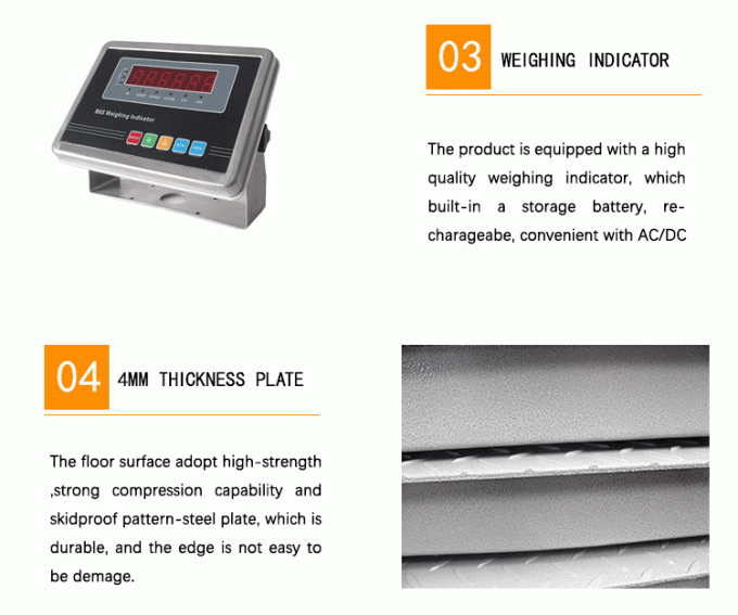 Waterproof Industrial Platform Weighing Scales 1000 Kg Customized Size